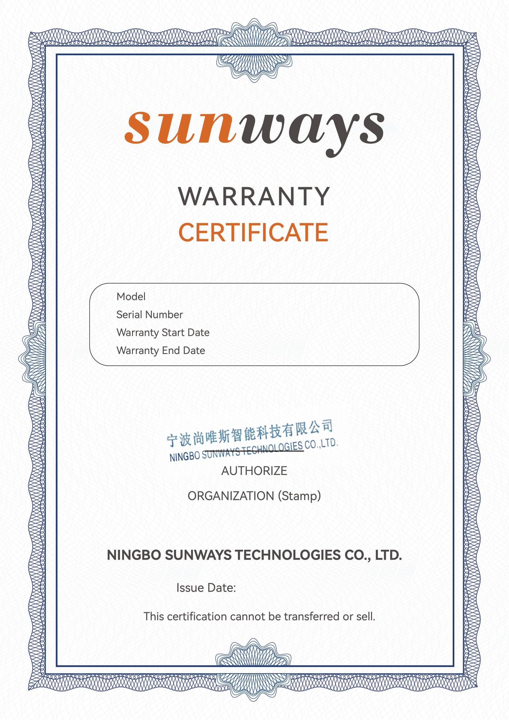 Product Warranty-Sunways | Solar Inverter | Official